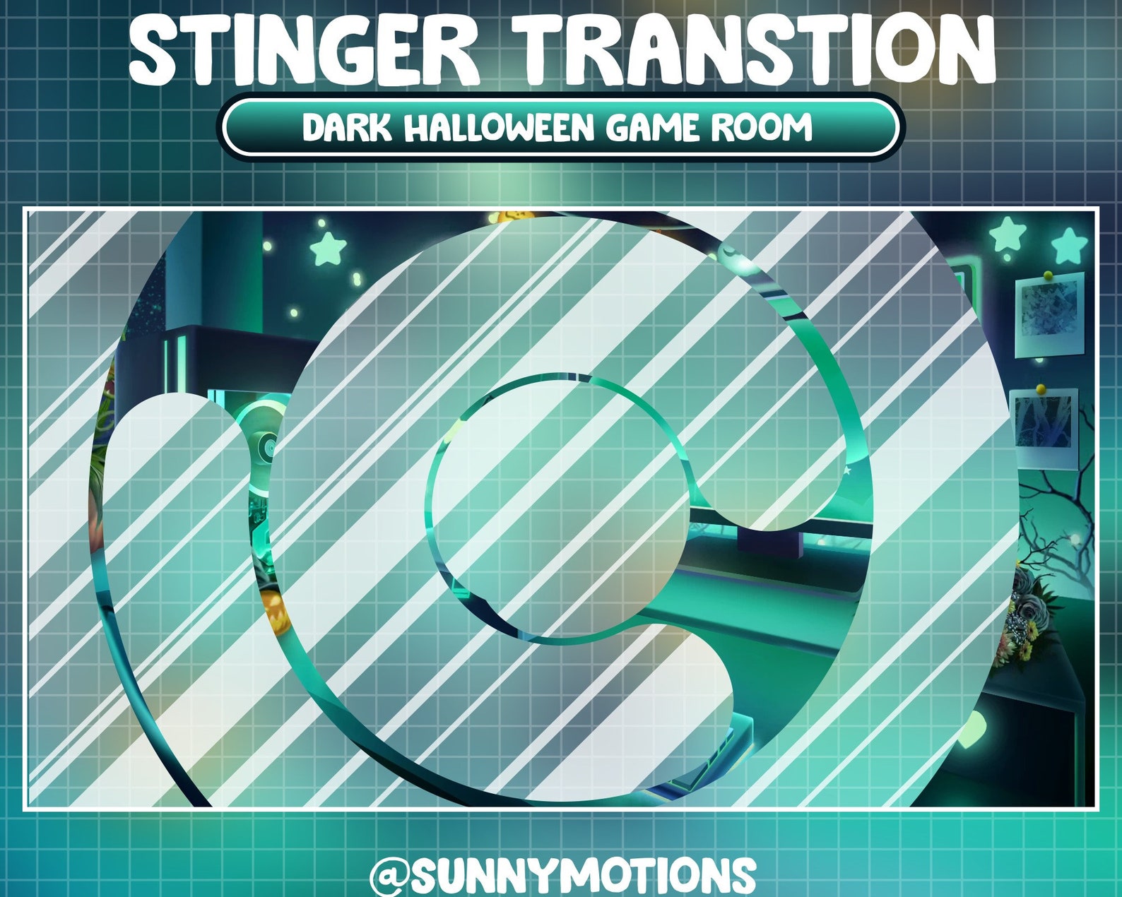 Animated Twitch Stream Stinger Transition / Dark Green - Etsy