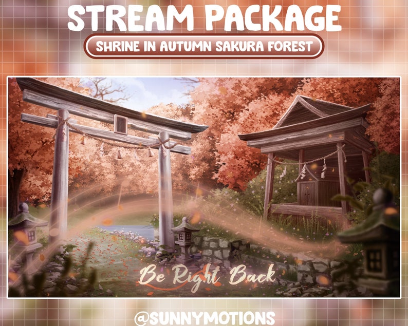 Animated Twitch Stream Package Overlay / Shrine Day With Music Dance ...