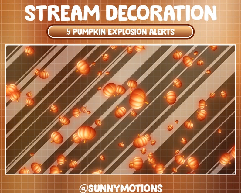 5 Animated Stream Decoration / Pumpkin Explosion Alerts / Lofi - Etsy