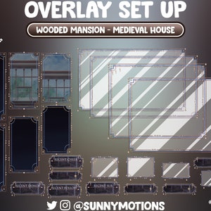 ANIMATED Twitch Overlay Stream Package: Wooded Mansion, Rustic Medieval ...