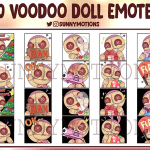 Horror Orange Voodoo Doll Twitch Emotes Bundle, Discord, Streamer ...