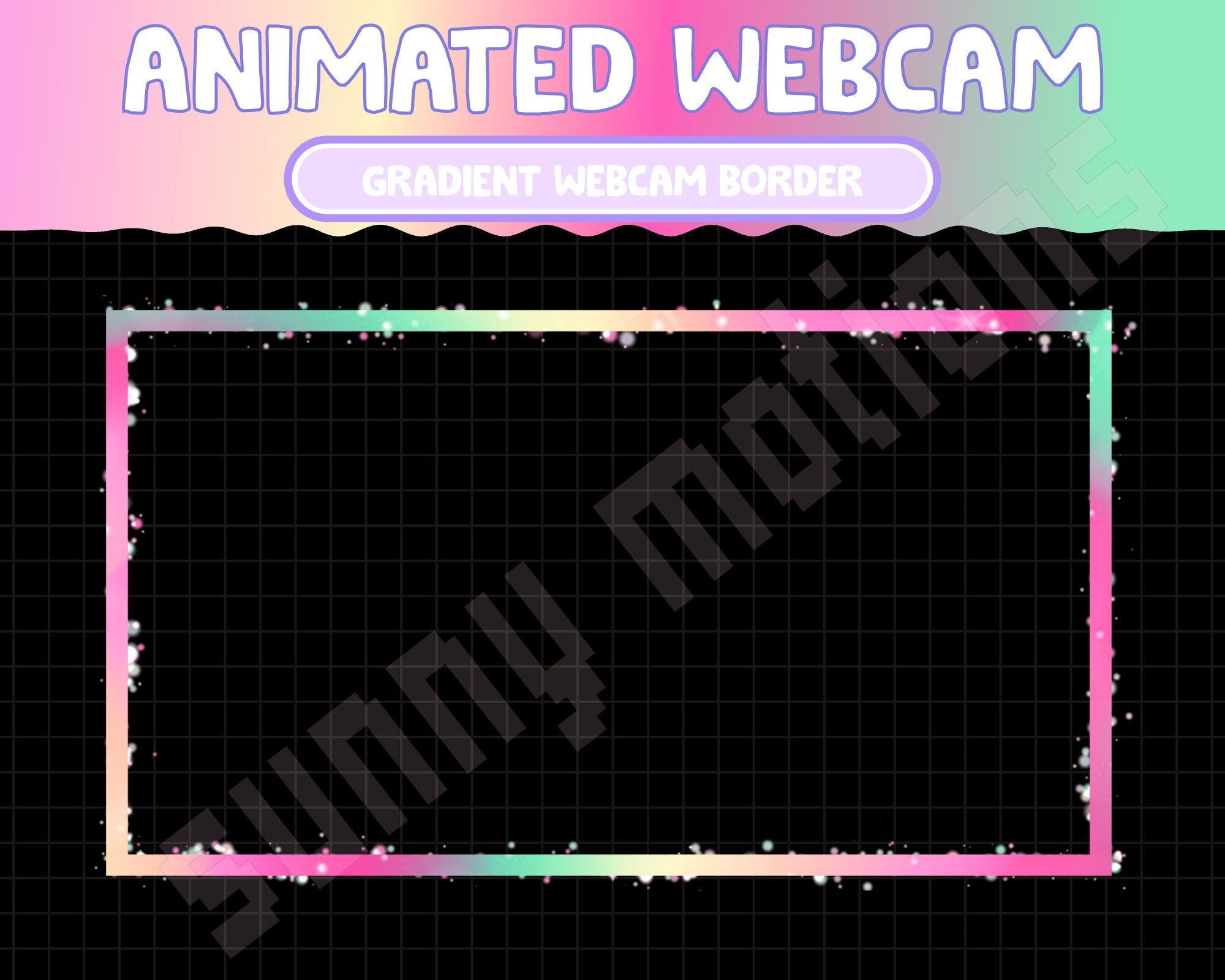 8x ANIMATED Twitch Dreamy Rainbow Sky Iridescent Webcam Border | Etsy