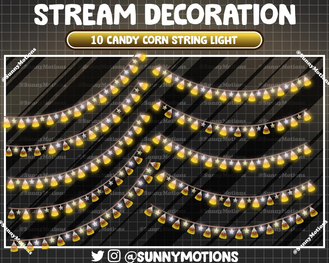 10 Orange Yellow Merry Christmas Candy Corn String Light Party Stream ...