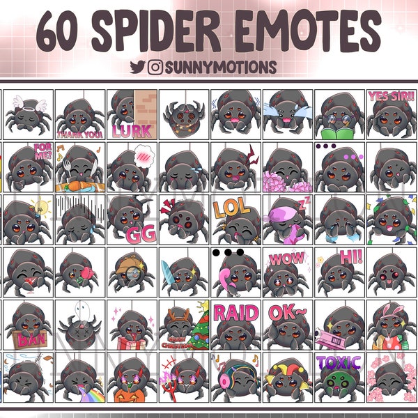 Spider Twitch Emotes - Etsy