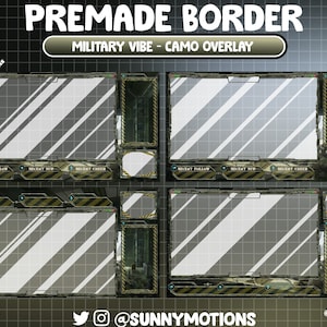 FULL ANIMATED Stream Package: Military Room Vibe, Green Camo Twitch ...