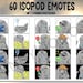 60x Cute Chibi Isopod Twitch Emotes, Roly Poly Pug Emoji, Shrimp ...