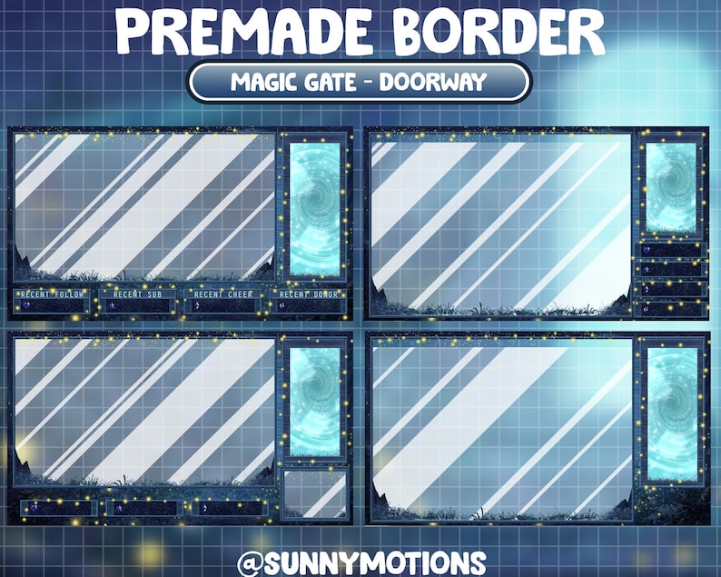 ANIMATED Twitch Overlay Stream Package / Magical Gate / - Etsy