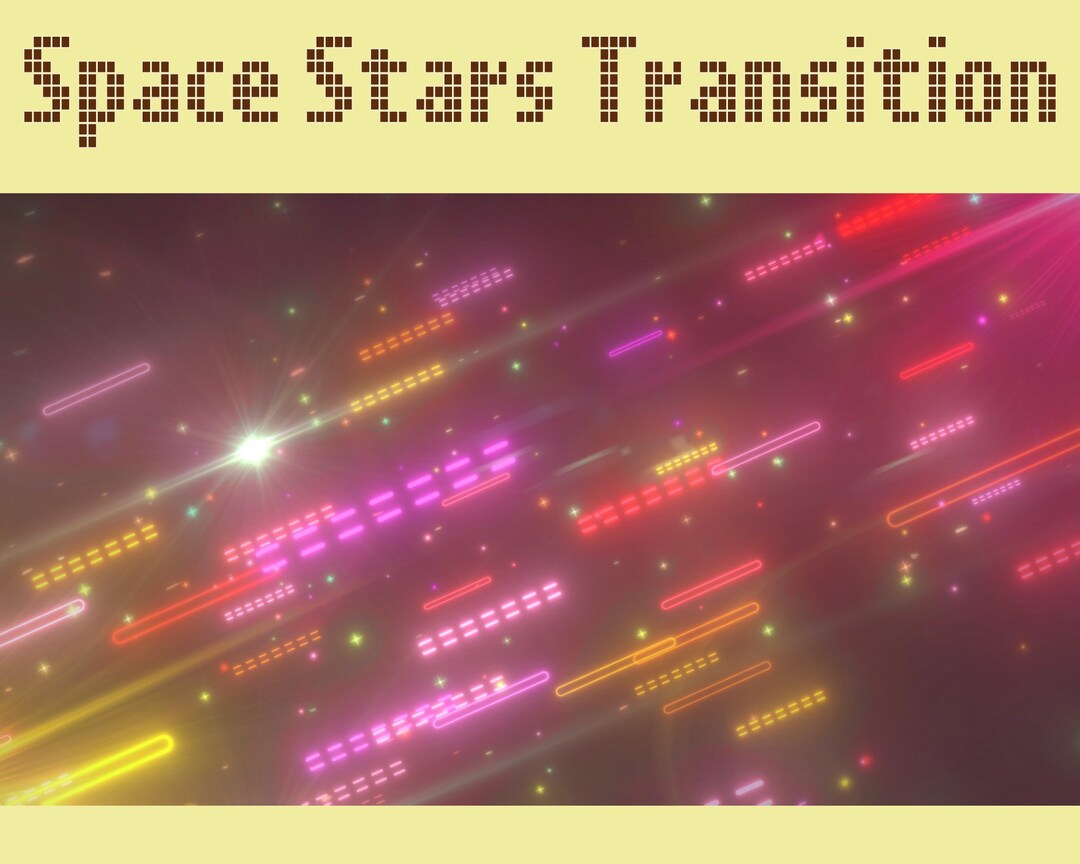Space Stars Stinger Transition / Neon Lines Animated Twitch Scene ...