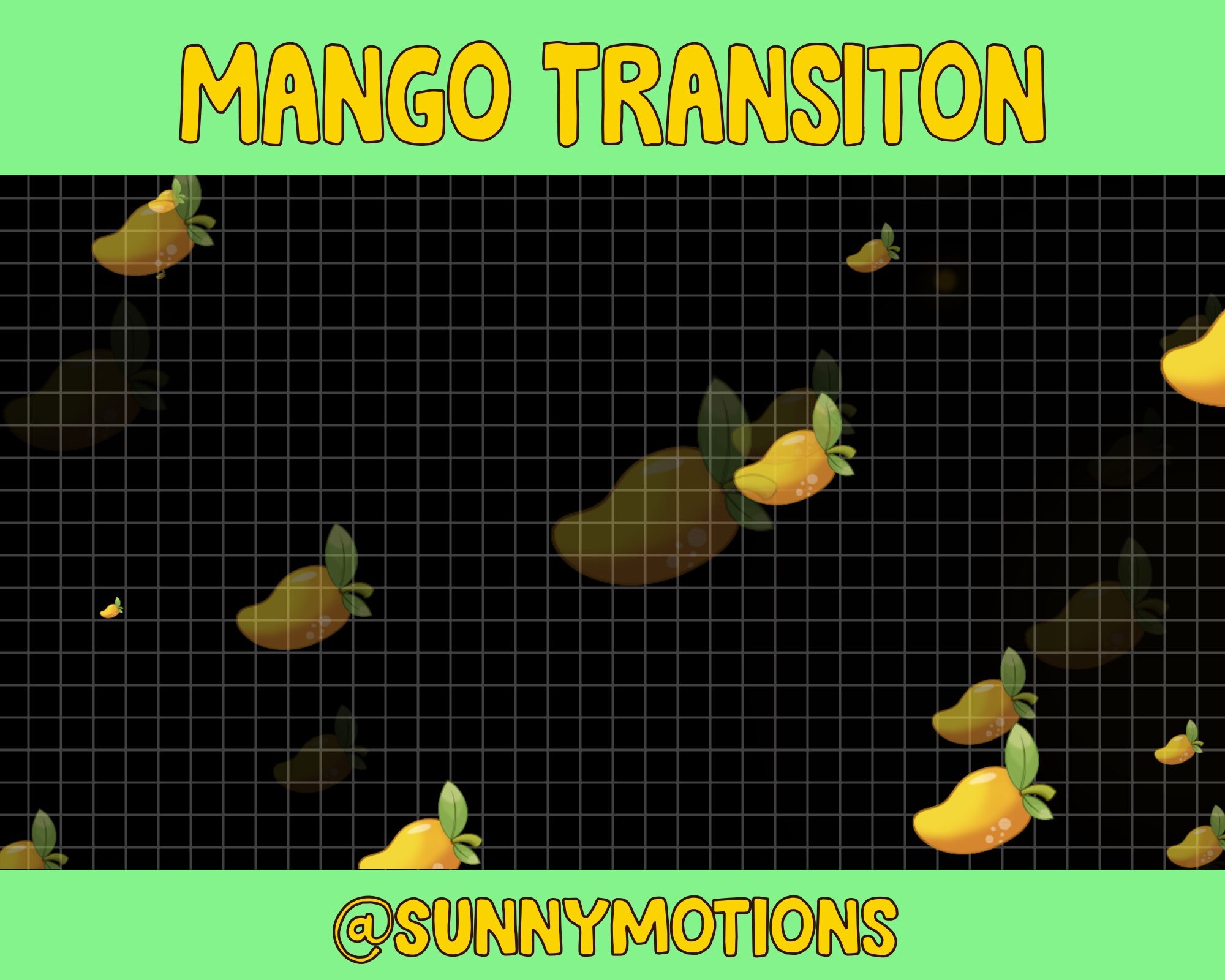 Mango Fruit Animated Twitch Scene Stinger Transition Kawaii - Etsy