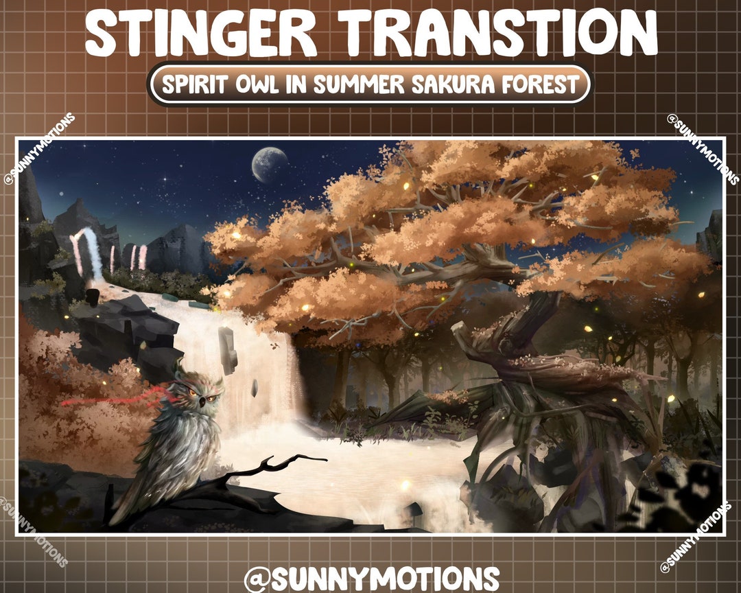 3 Animated Twitch Stream Stinger Transition: Magical Orange Autumn ...