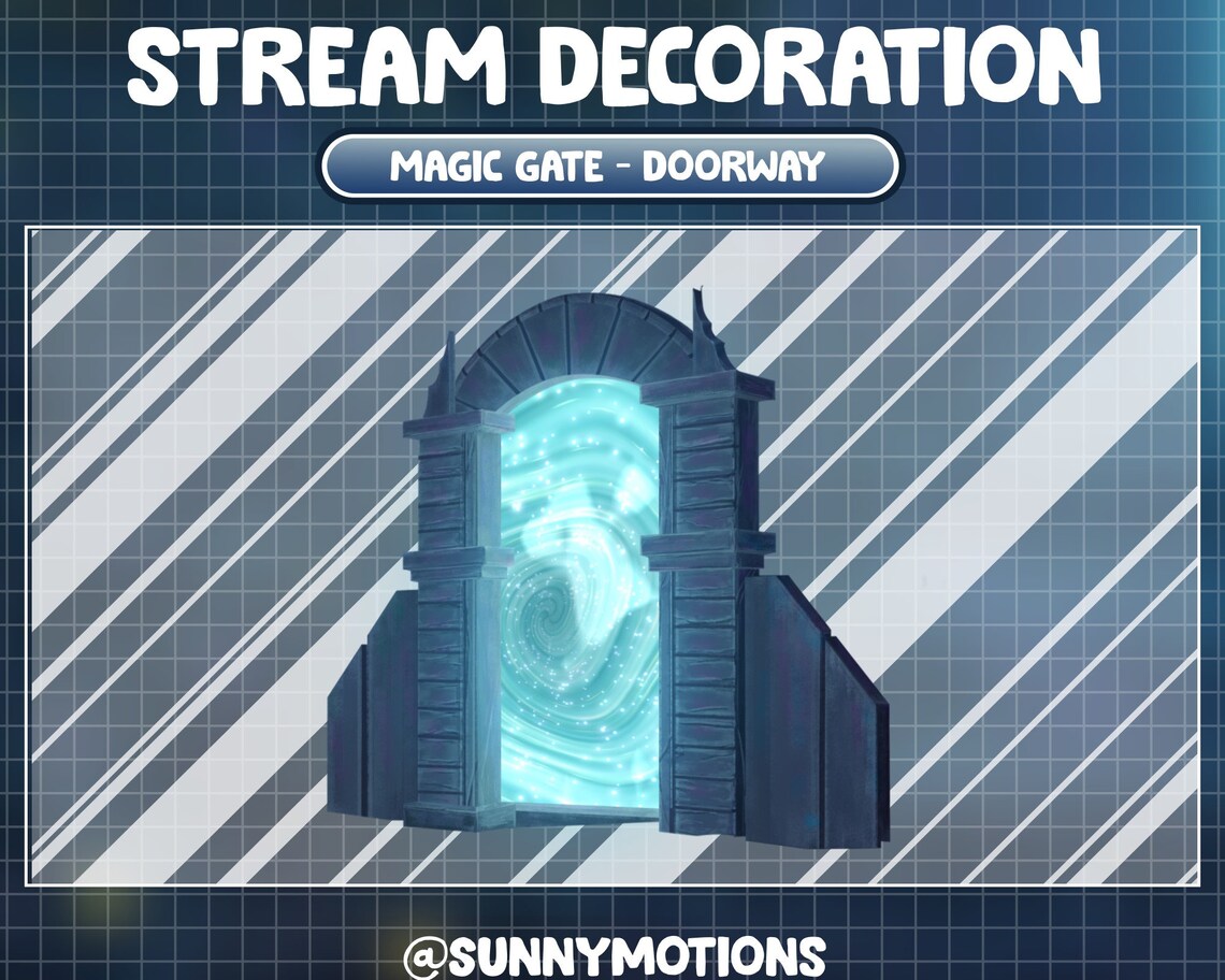 Animated Stream Decoration Magic Gate / Fantasy Mysterious Themed ...