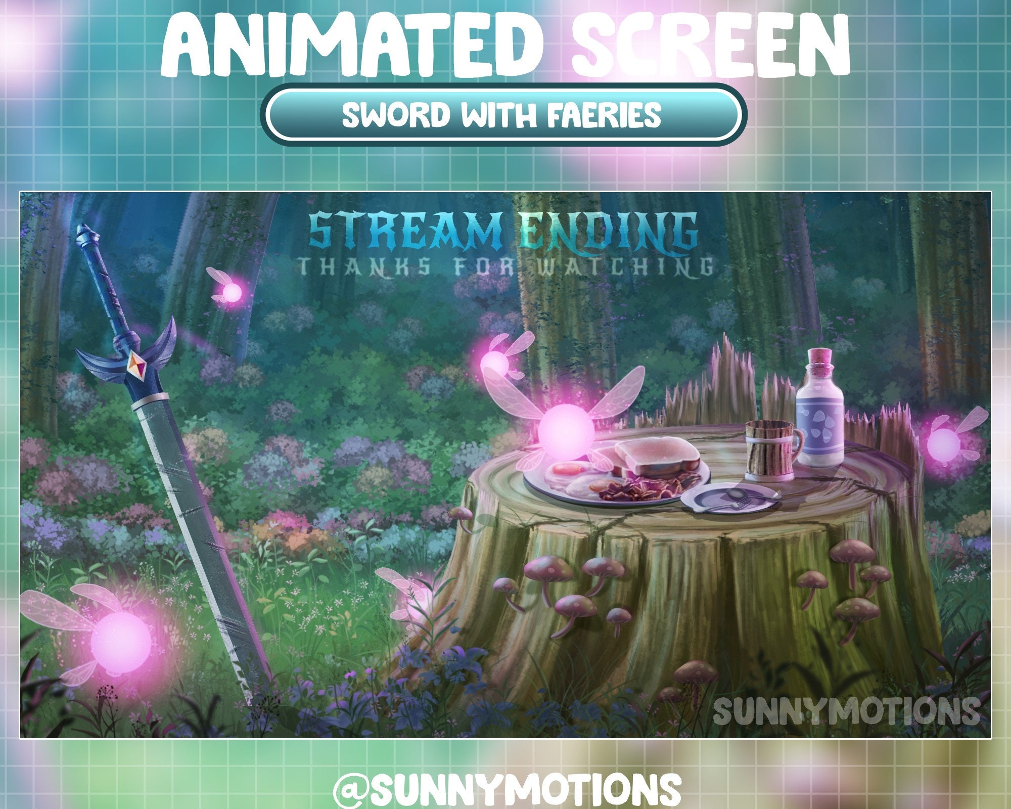 ANIMATED Stream Package / Warrior Fantasy Sword Twitch Overlay - Etsy