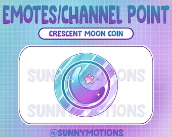 Moon Badges Channel Points Twitch Emotes Streaming Celestial - Etsy