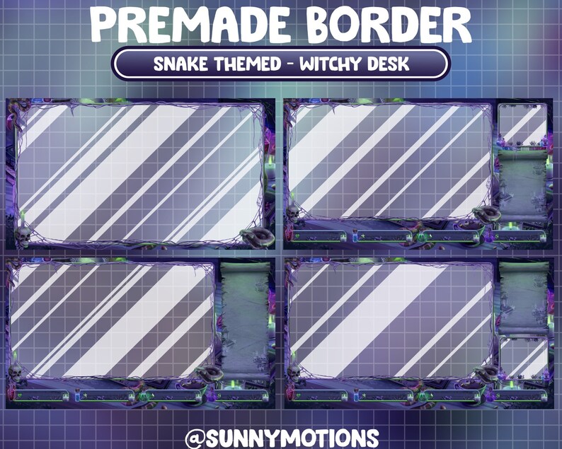 Animated Twitch Stream Package Overlay / Snake Desk / - Etsy