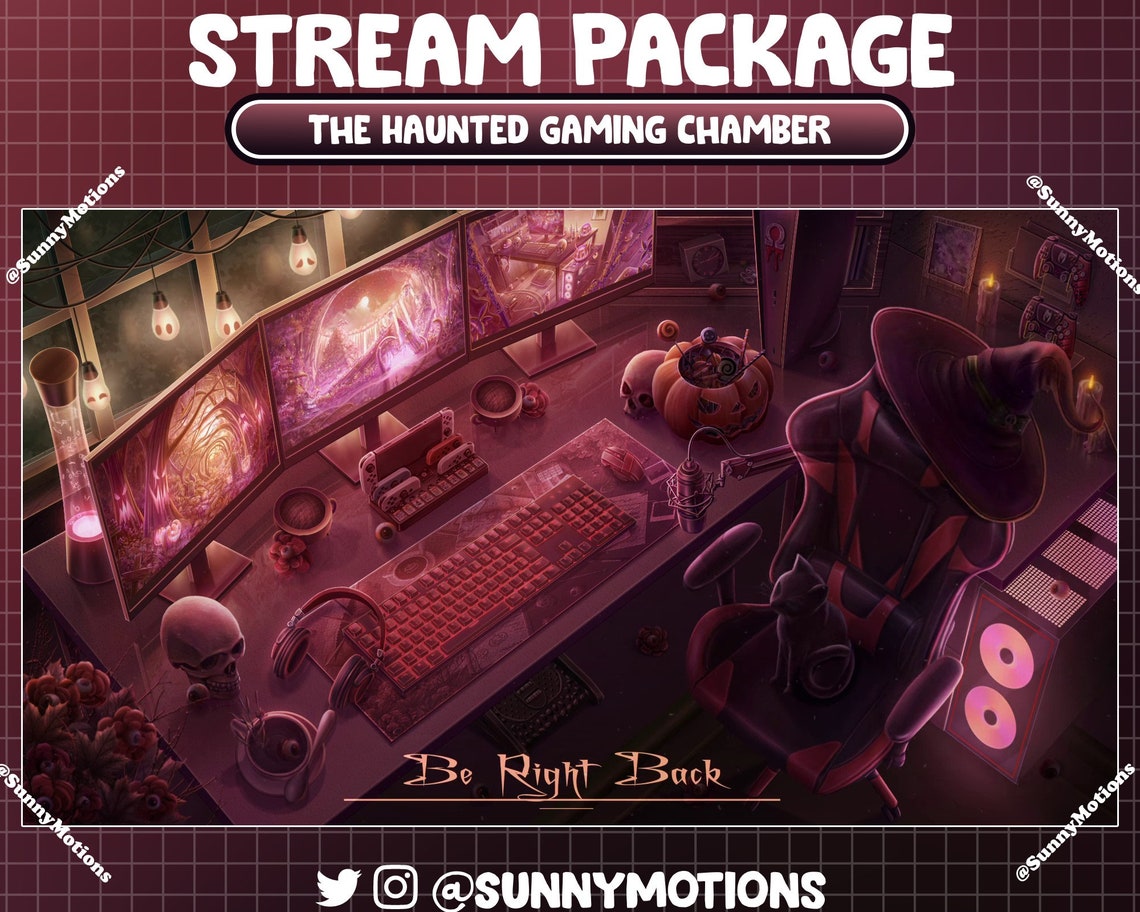 ANIMATED Stream Package: Haunted Gaming Room Console Set Up, Fantasy ...