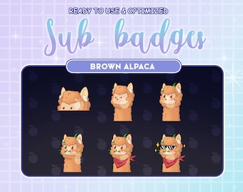 Alpaca Twitch Badges - Etsy