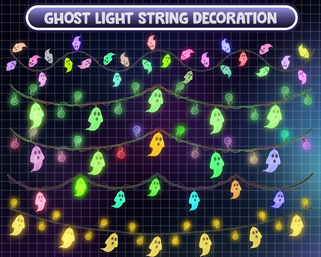 Animated Stream Decoration: Spooky Ghost Light String / Lofi Aesthetic ...