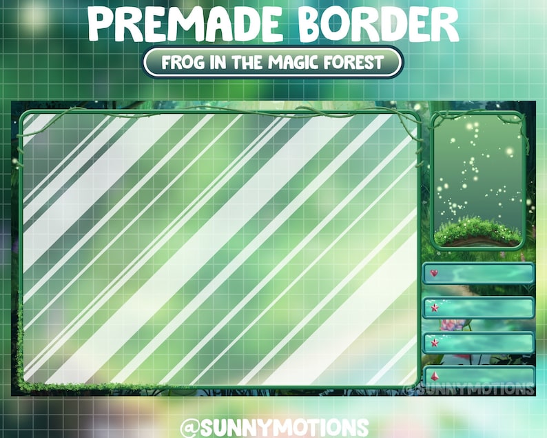 ANIMATED Stream Package / Frog in the Lotus Pond / Magical - Etsy