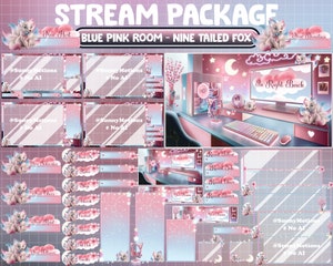 Cute Kitsune Chibi PNG Tuber Stream Asset Cam reactive PNG Twitch ...