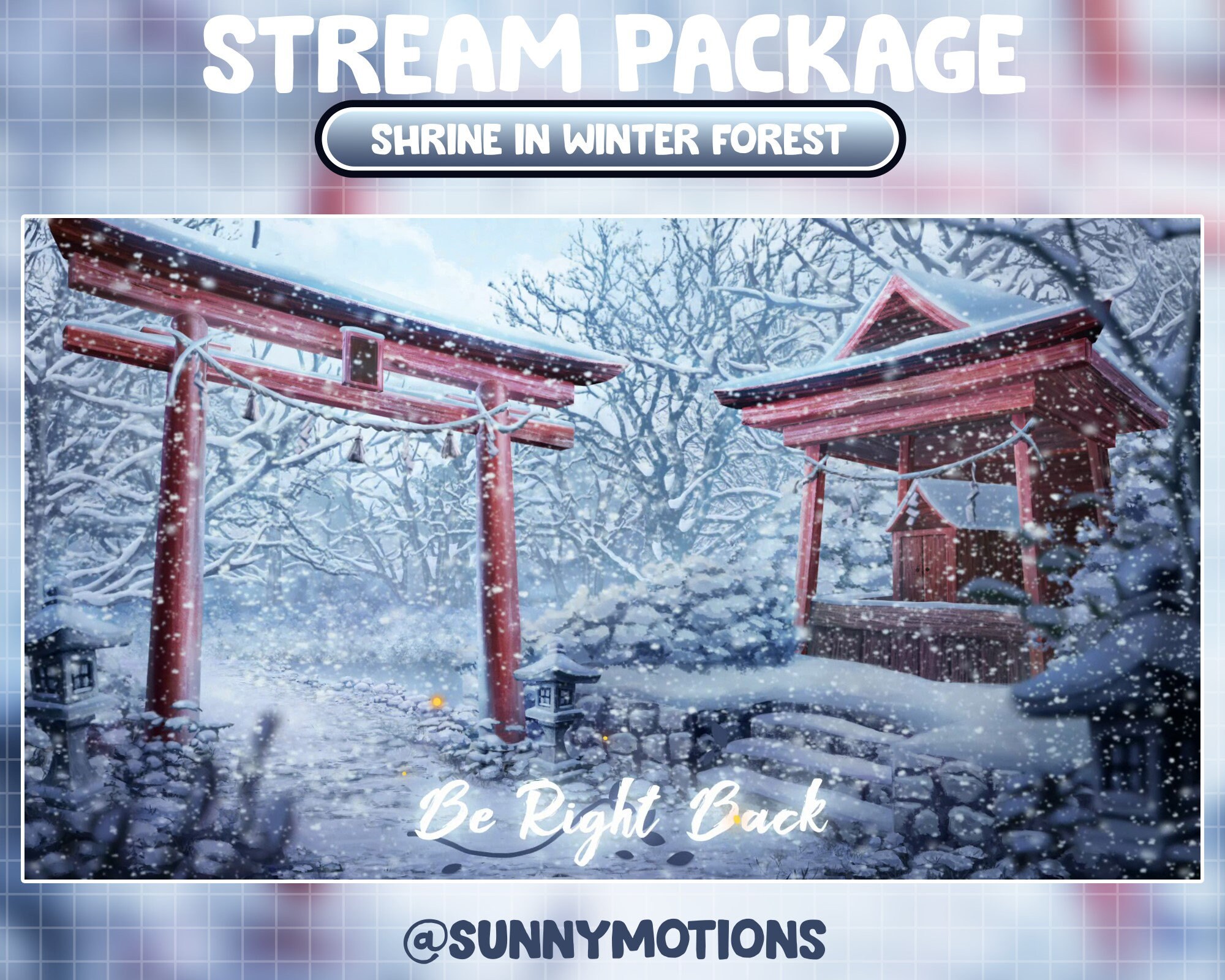 Animated Twitch Stream Package Overlay / Aesthetic Shrine Japanese ...