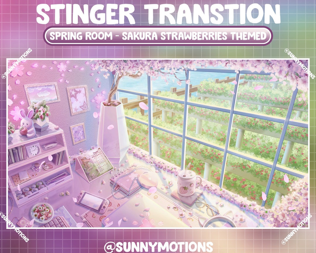 2x Animated Stream Stinger Transition: Aesthetic Cozy Lo-fi Desk in ...