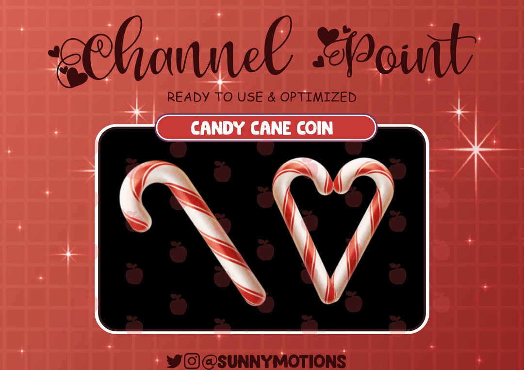 Sweet Candy Cane Twitch Emotes, Cute Stream Channel Points, Kawaii ...