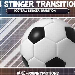 4 Animated Football Stream Stinger Transition, Soccer Ball Twitch ...