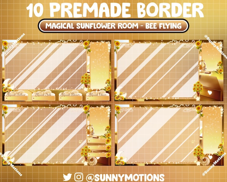 ANIMATED Twitch Overlay Stream Package: Lo-fi Aesthetic Cozy Yellow ...