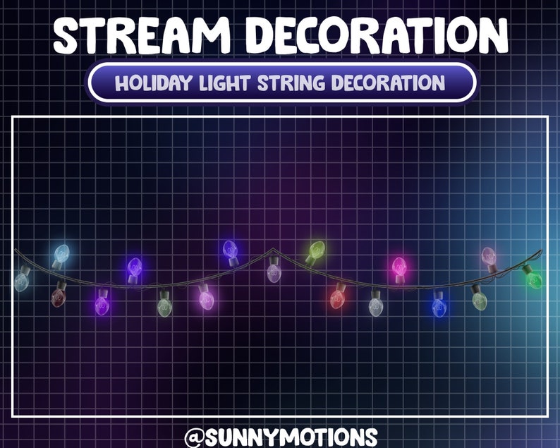 8x Animated Stream Decoration: Christmas Light String / Winter - Etsy