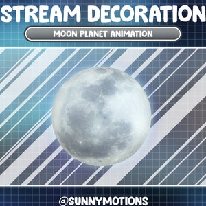 Animated Twitch Stream Decoration: Moon Planet / Galaxy Celestial Space ...