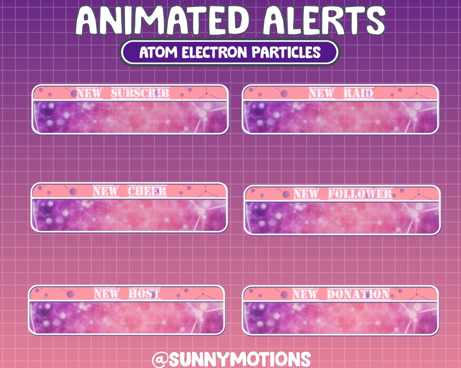 FULL ANIMATED Twitch Stream Package / Atomic Electron Particles / Atom ...