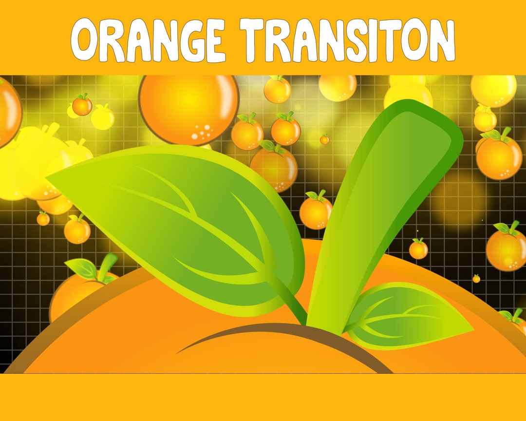 Orange Fruit Animated Twitch Scene Transition - Kawaii Orange Fruit ...