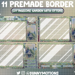 ANIMATED Stream Package: Otters Aesthetic Cottagecore Forest, Lofi ...