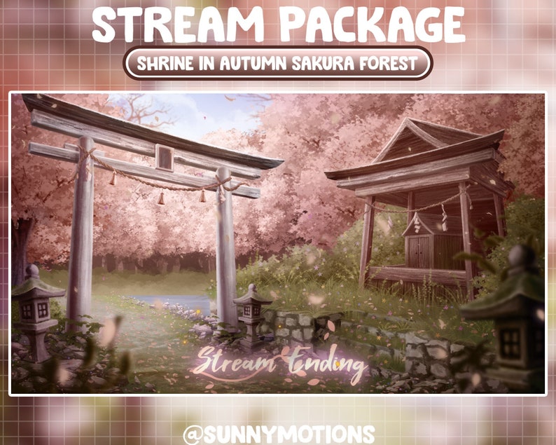 Animated Twitch Stream Package Overlay / Shrine Temple Day / - Etsy