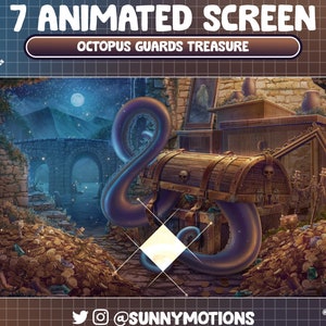 7 Animated Horror Purple Blue Octopus Guards Treasure Chest Twitch ...