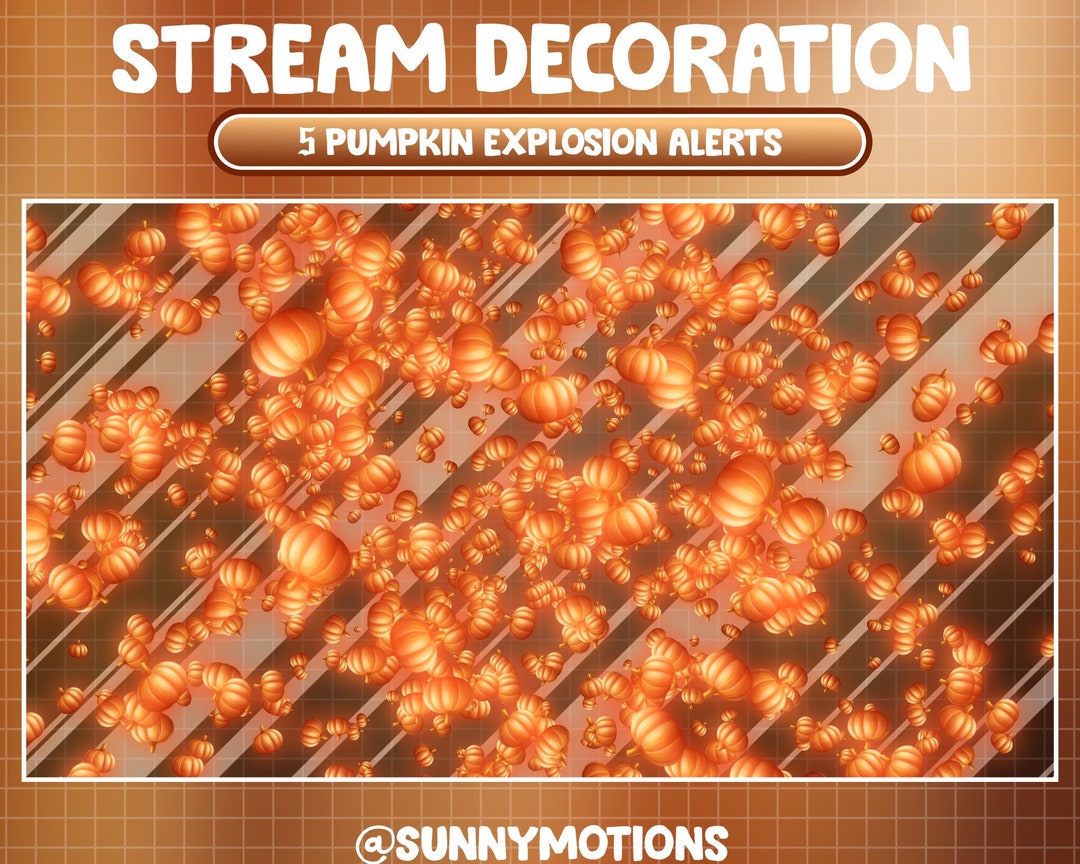 5 Animated Stream Decoration / Pumpkin Explosion Alerts / Lofi ...