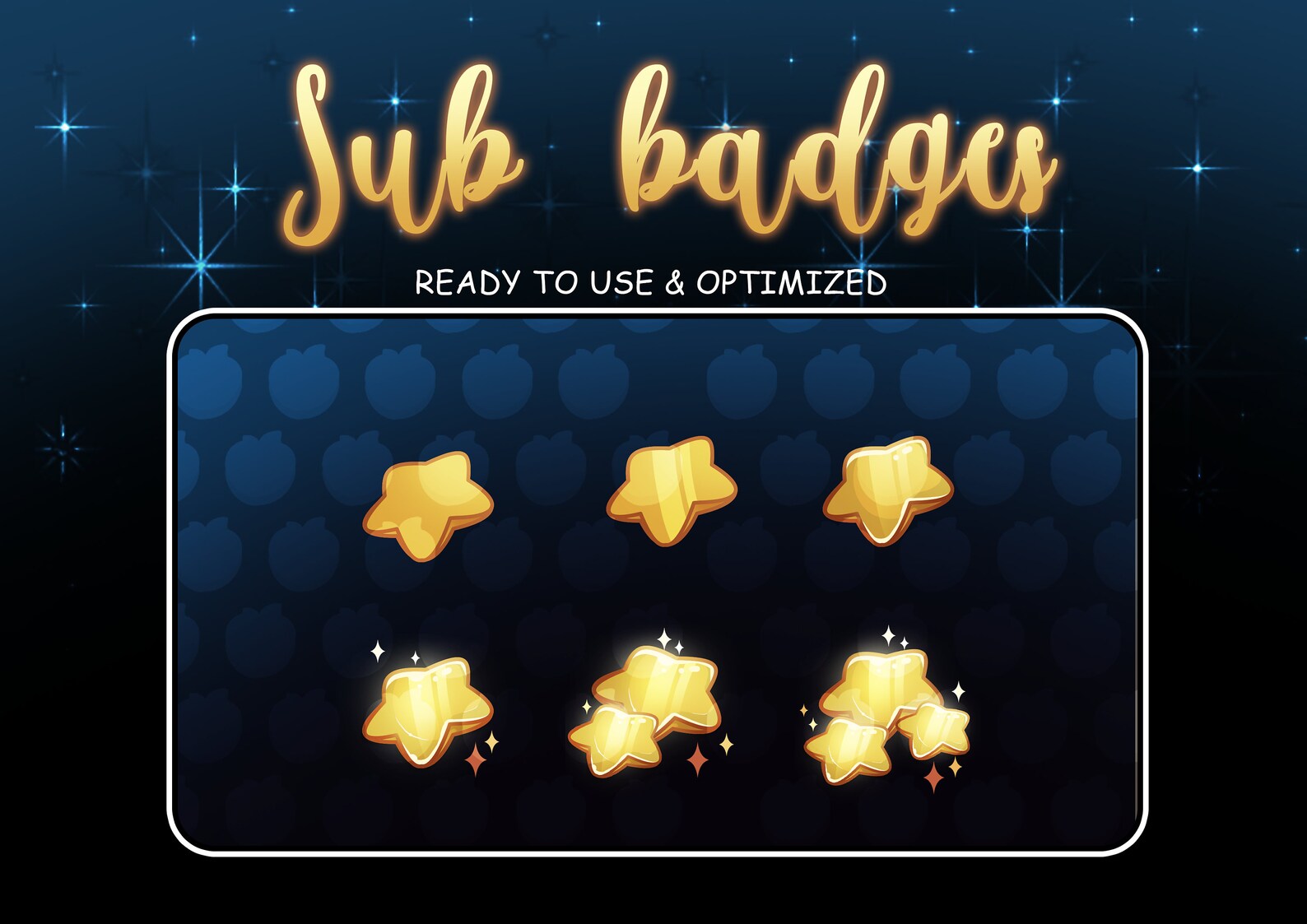Twitch Sub Badges Bit Badges Emote Cute Glossy Yellow Etsy