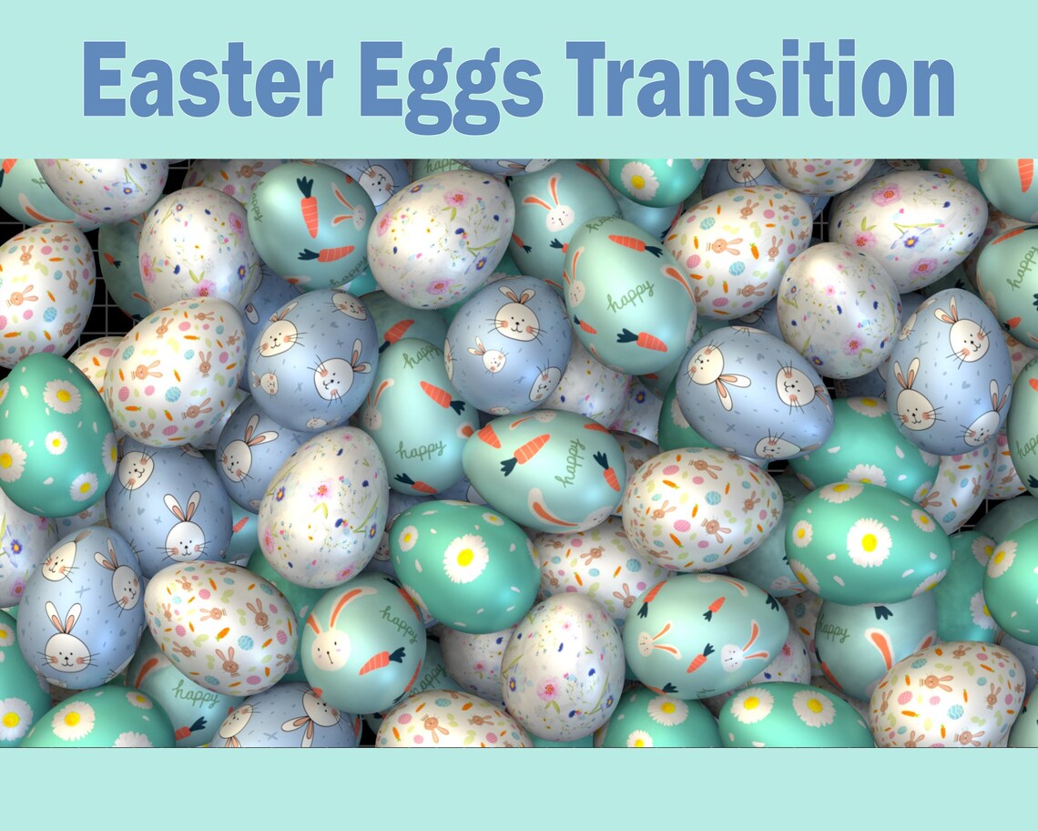 4x Easter Eggs Animated Twitch Stinger Transition / Moon Bunny | Etsy