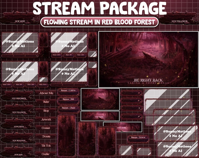 Long Night Animated Stream Package | Gaming Chatting Overlays | Twitch ...
