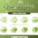 8x Kawaii Macha Tea Green Snail Twitch Loyalty Sub Bit Badges / Cute ...