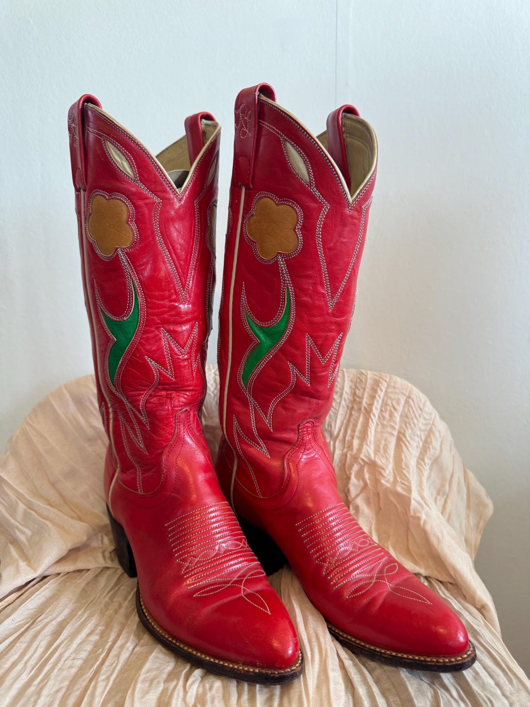 Vintage Ralph Lauren Selene Western Floral Boots 1970s - Etsy