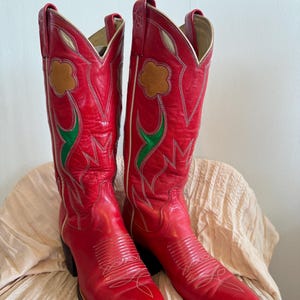 Vintage Ralph Lauren Selene Western Floral Boots 1970s - Etsy