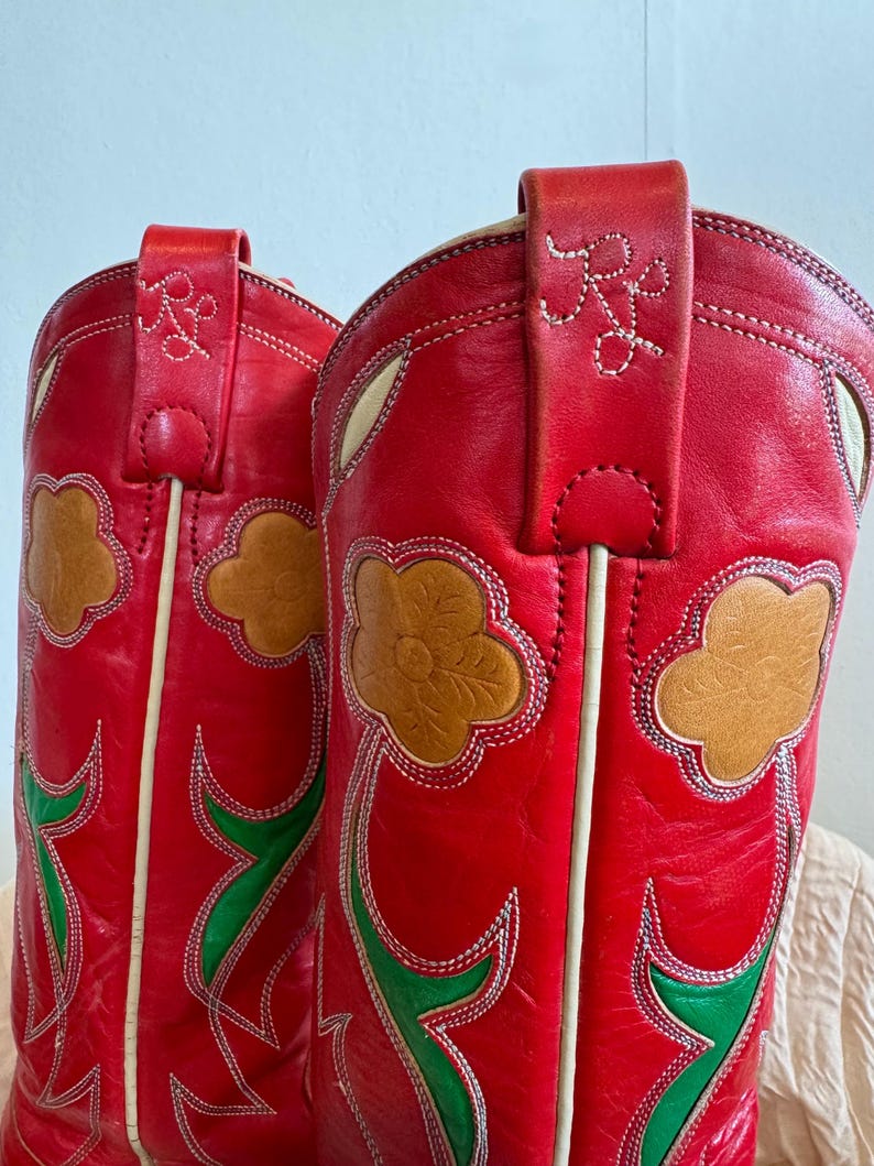 Vintage Ralph Lauren Selene Western Floral Boots 1970s - Etsy
