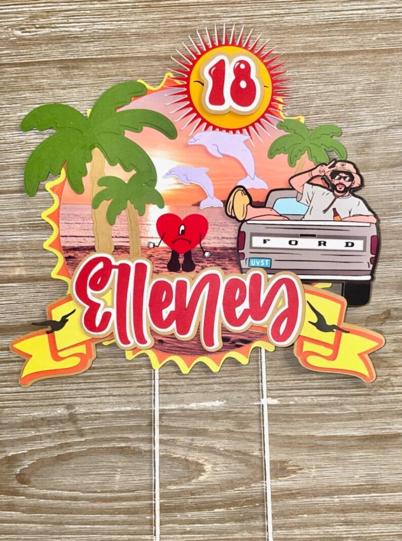Bad Bunny Cake Topper - Etsy