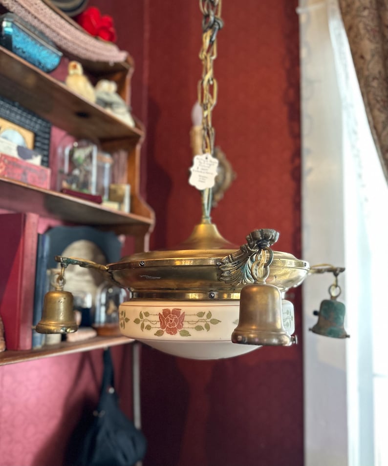 Antique 5 Bulb Pan Light Fixture - Etsy