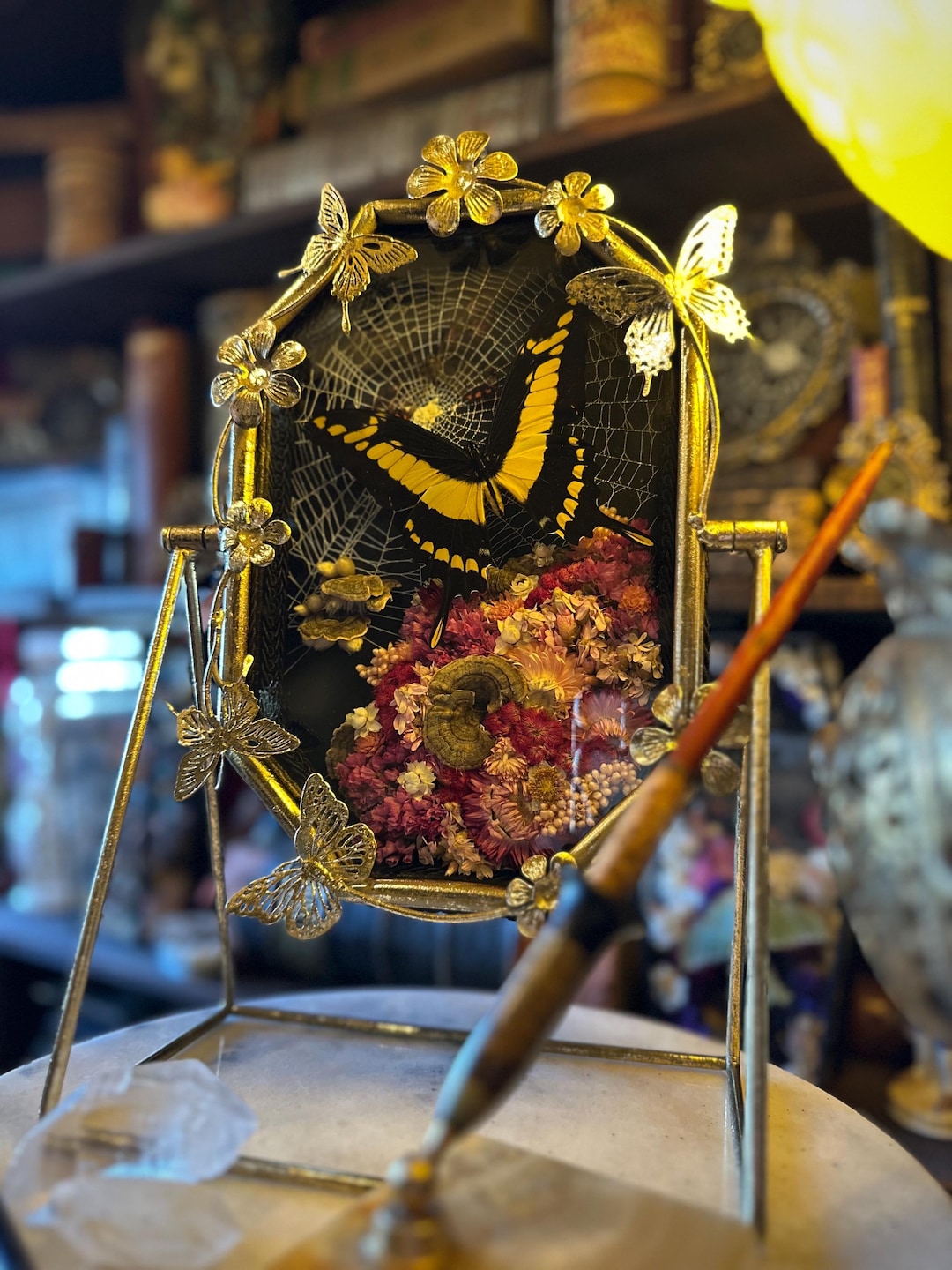 Floating Flat Glass Stand Shadow Box Butterfly Frame “son Amour Est ...
