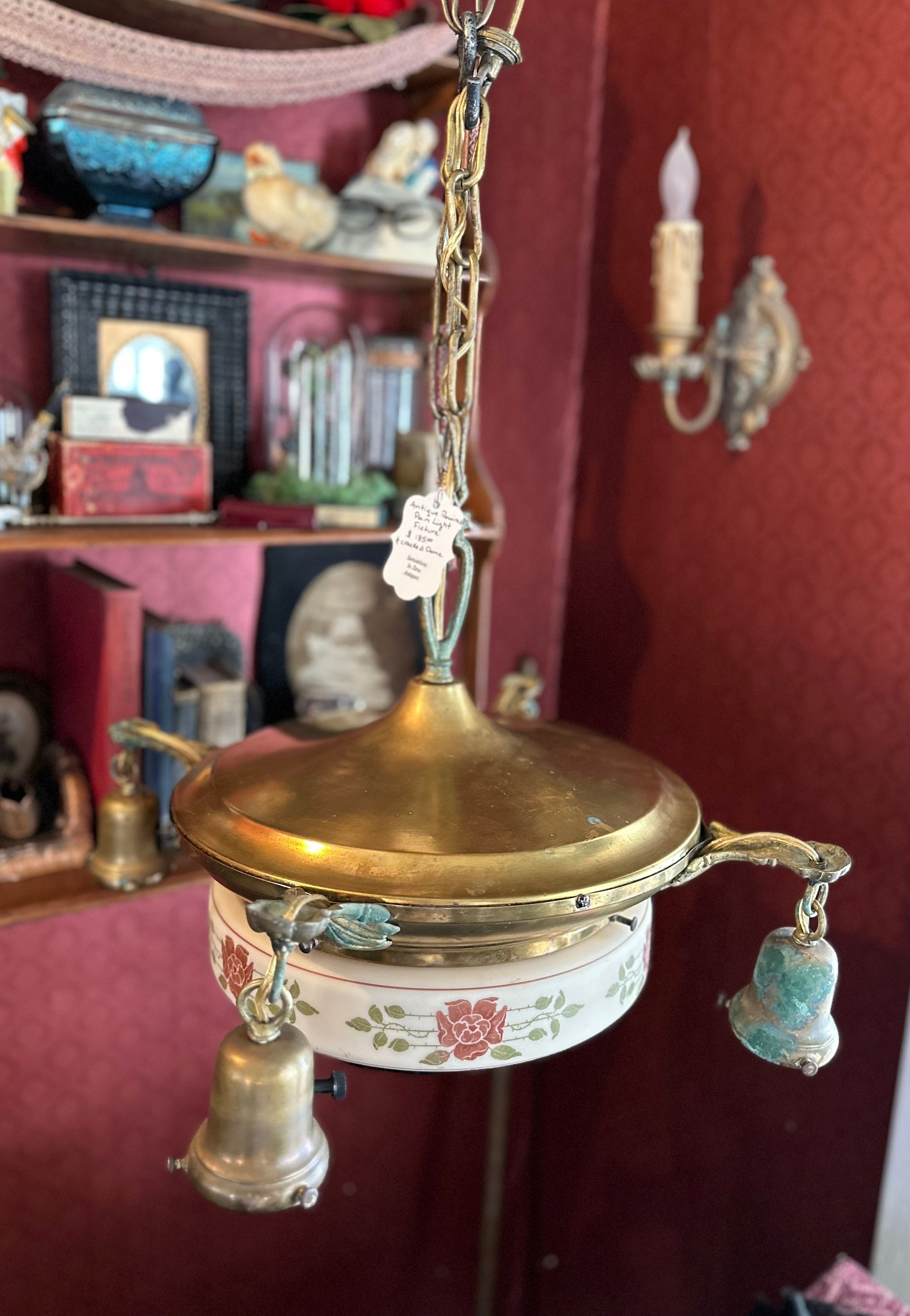 Antique 5 Bulb Pan Light Fixture - Etsy