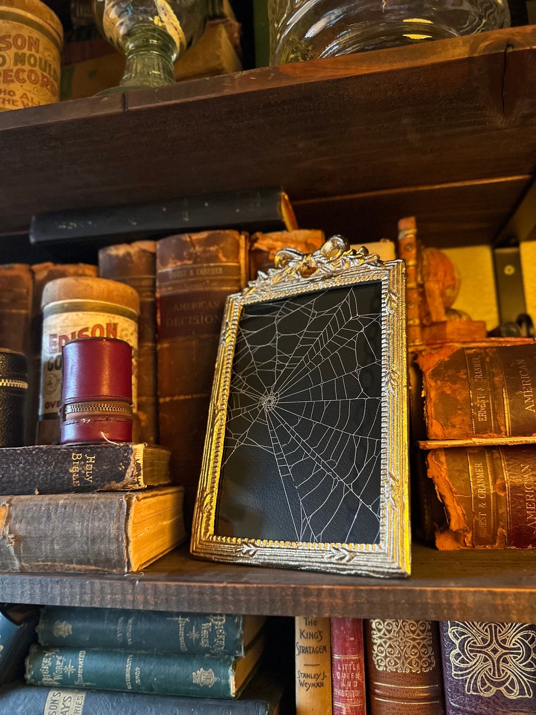 Metal Flat Glass Orbital Spiderweb Frame - Etsy