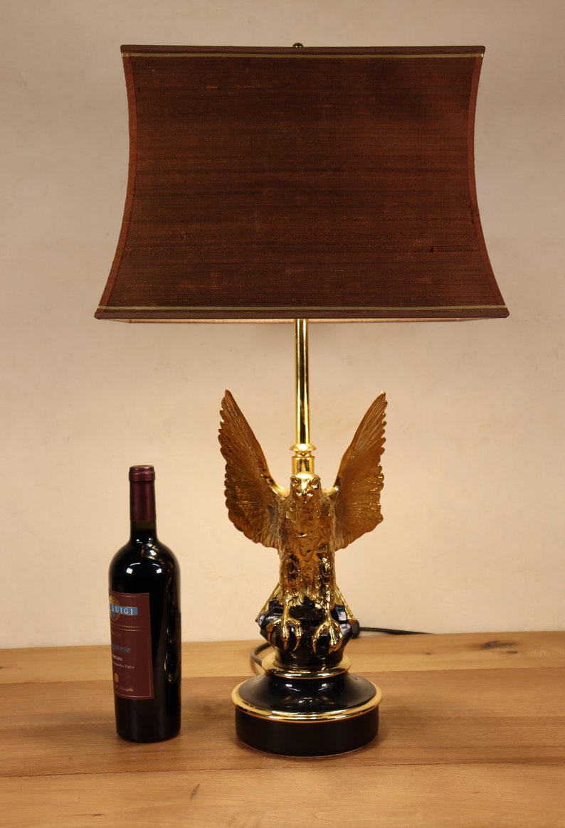Hollywood Regency Federal Style Eagle Lamp by Deknudt , Belgium 1970's ...