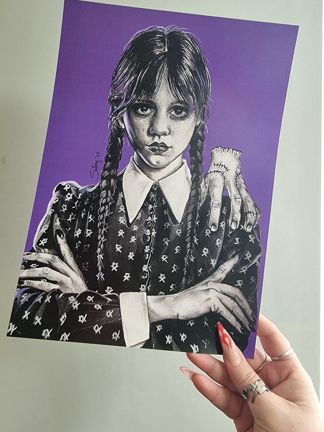 Wednesday Addams - A4 Size Print 300gsm Card - Etsy UK